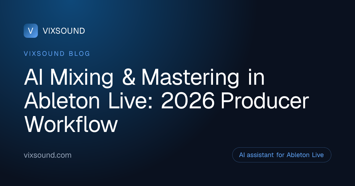 AI Mixing & Mastering in Ableton Live: 2026 Producer Workflow | VIXSOUND